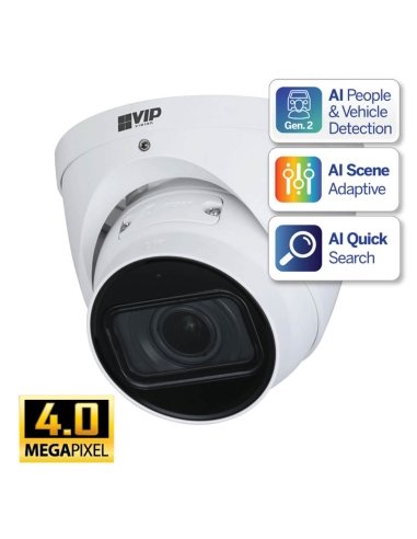 VIP Vision Professional AI Series 4.0MP Motorised Turret - VSIPP-4DIRMG-I2