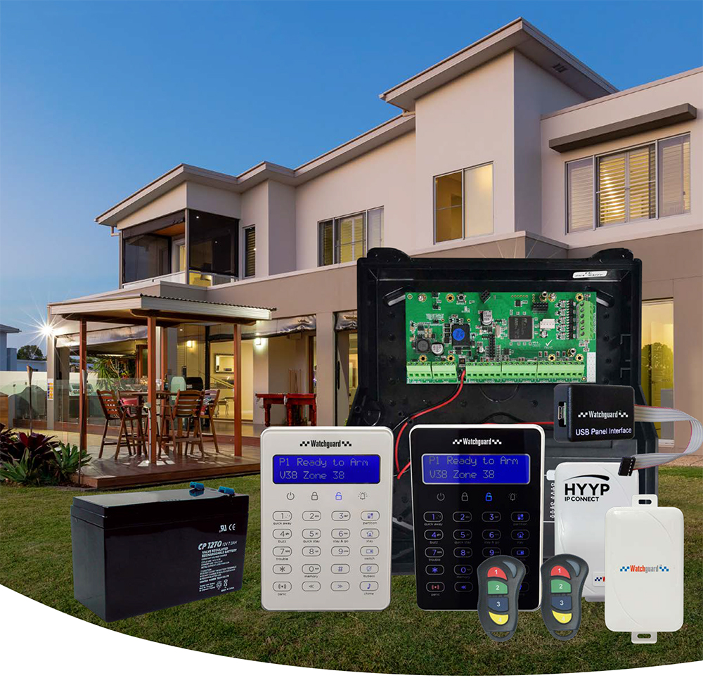 Watchguard Professional 8 Zone Alarm Panel & LCD Keypad (Black)